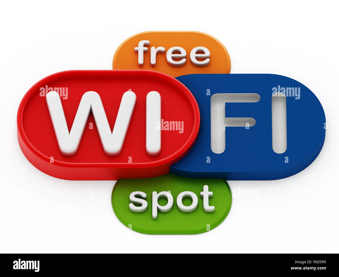 Free WiFi spot badge isolated on white background Stock Photo - Alamy