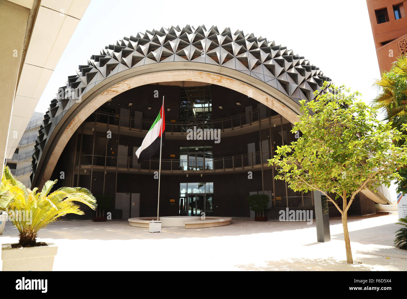 Masdar city wind tower hi-res stock photography and images - Alamy