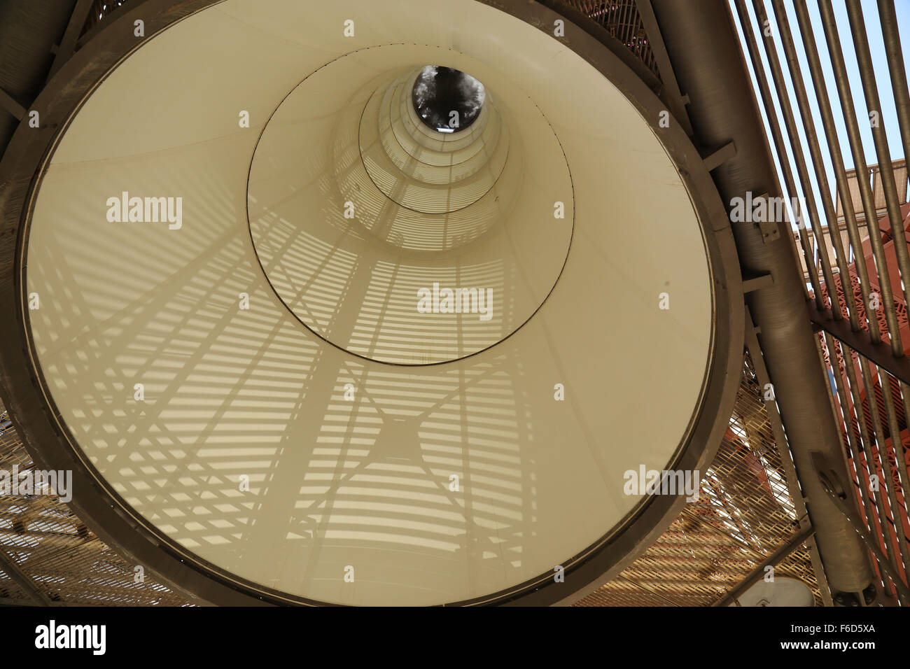 Inside View of Wind Tower at Masdar City- The Zero Carbon City, Abu ...