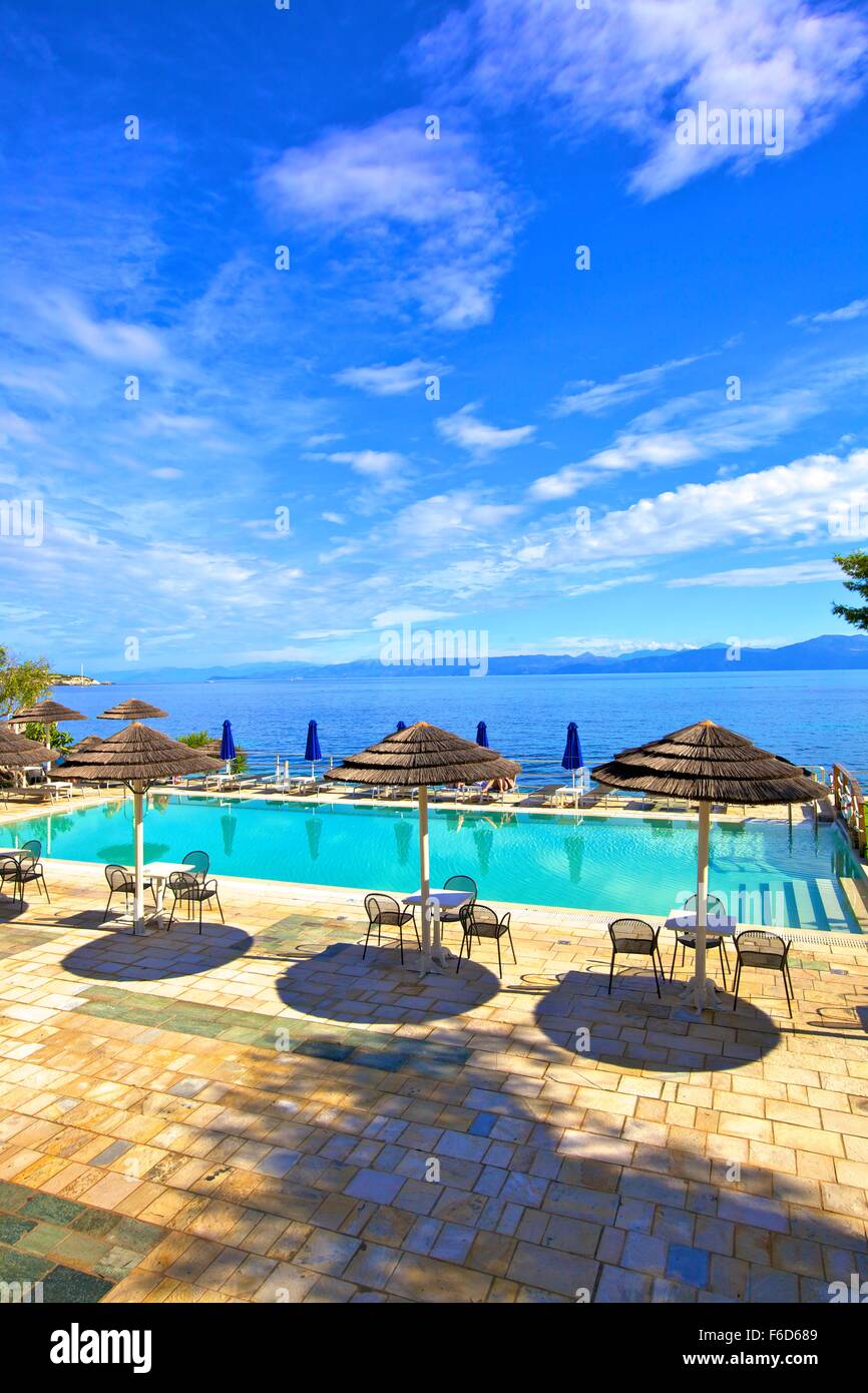 Ionian island greece pool hi-res stock photography and images - Alamy