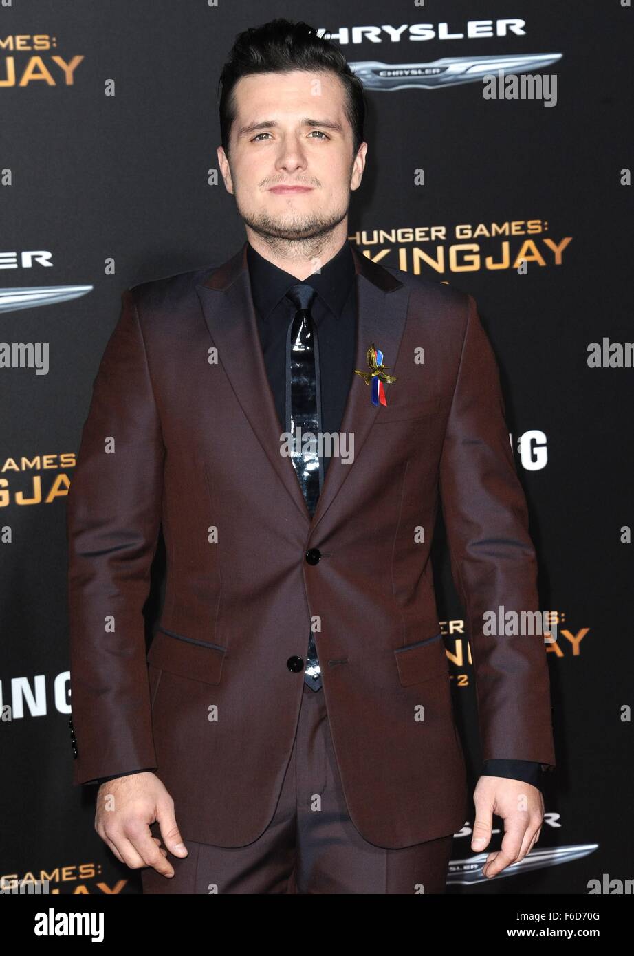 Los Angeles, CA, USA. 16th Nov, 2015. Josh Hutcherson at arrivals for ...