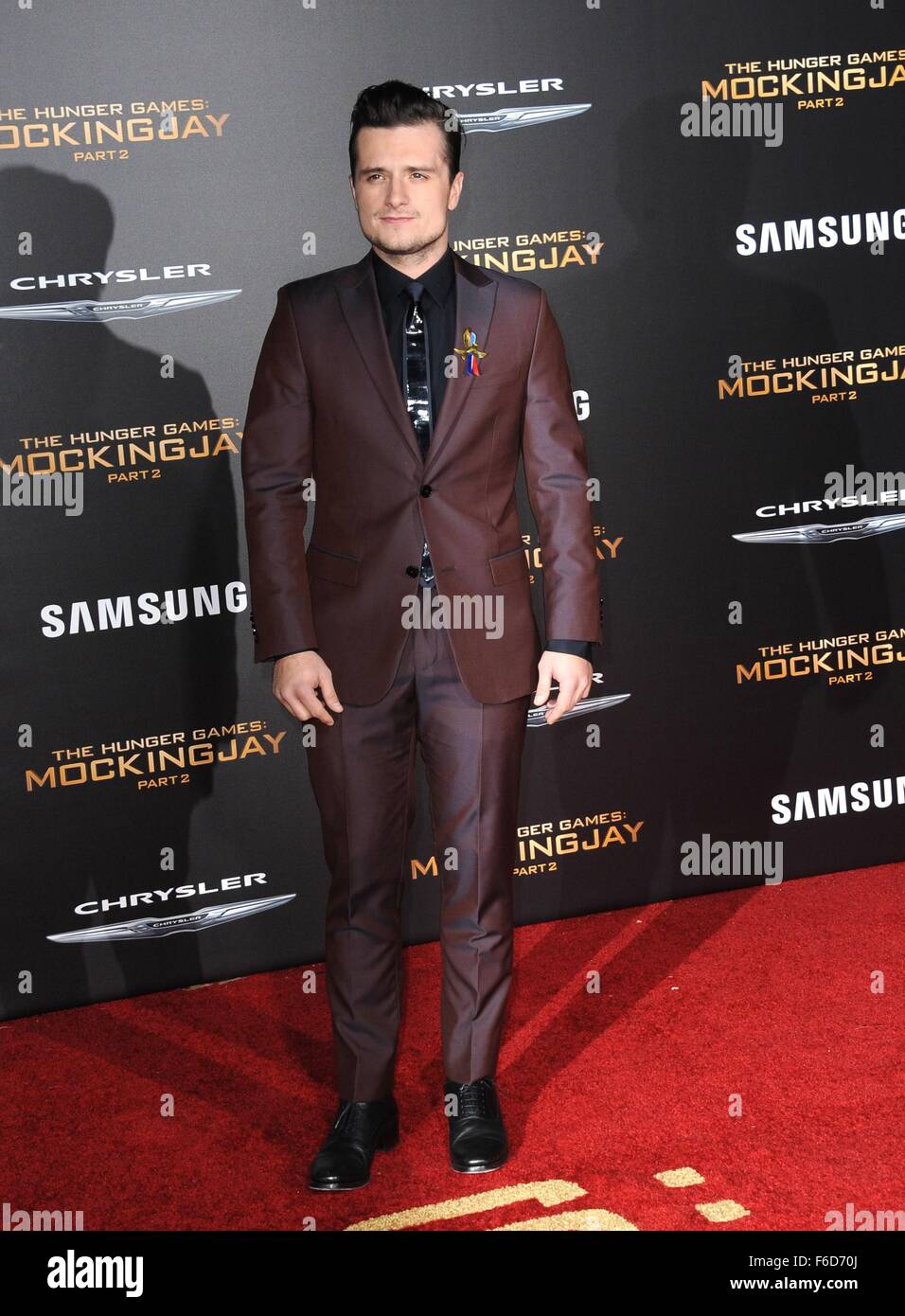 Los Angeles, CA, USA. 16th Nov, 2015. Josh Hutcherson at arrivals for ...