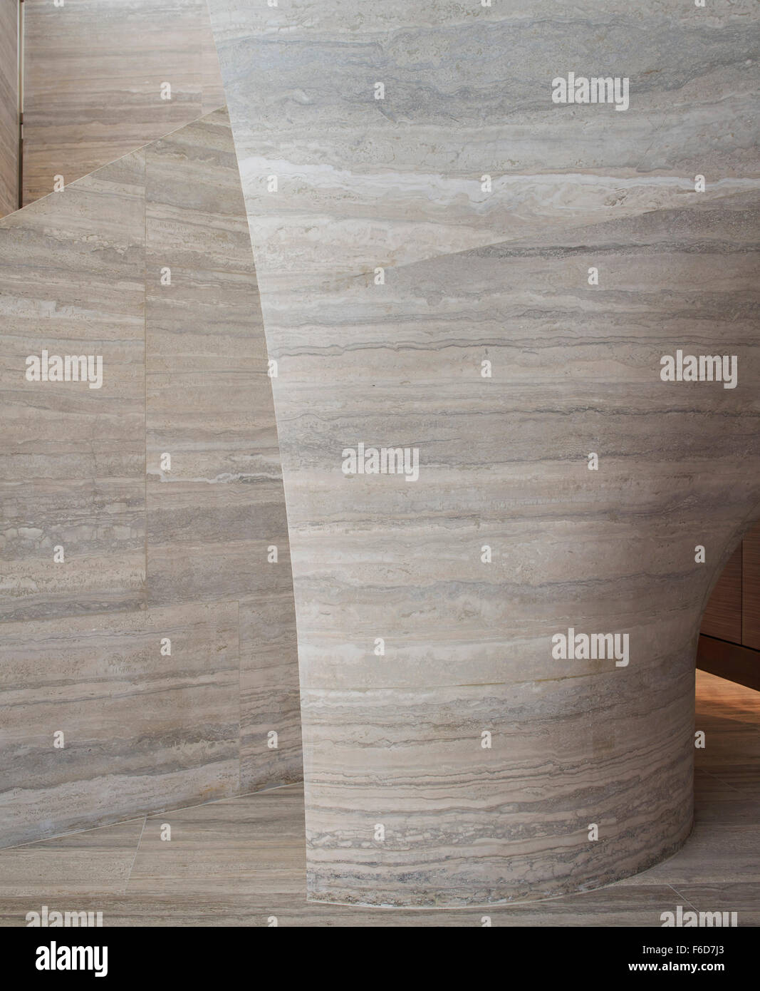 Stairway detail. Travertine Stair, London, United Kingdom. Architect ...