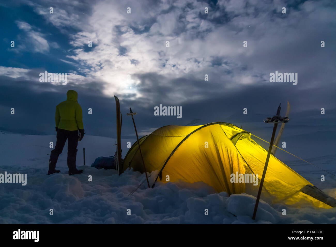 Tenting out in the Northern Wilderness Stock Photo - Alamy