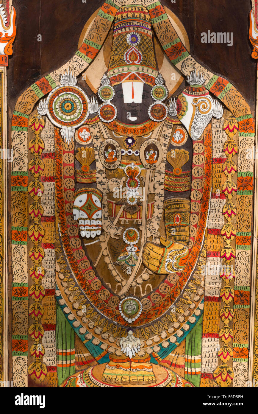 Painting of lord venkatesh balaji, surajkund mela, faridabad, haryana ...