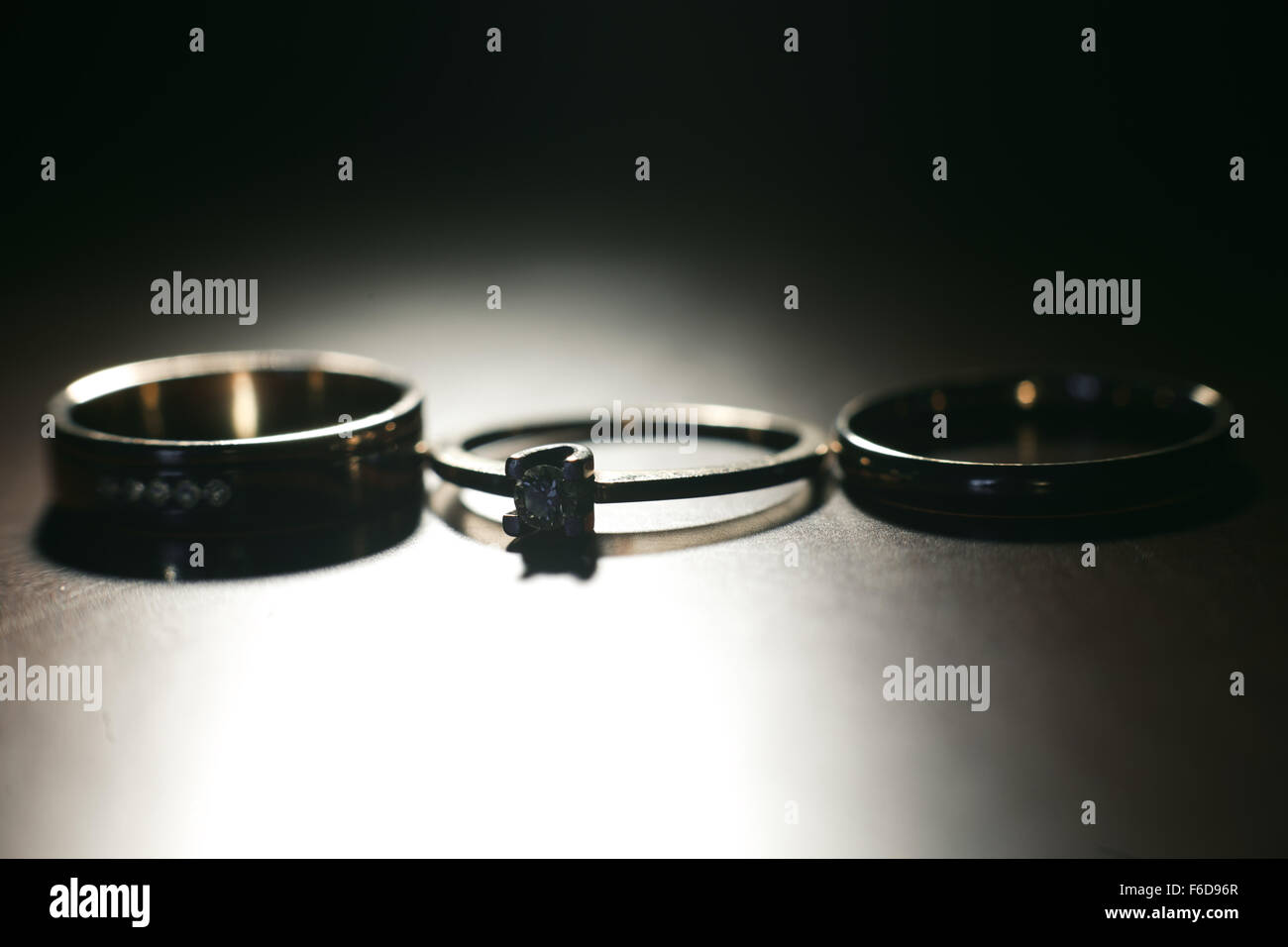 Three nice wedding rings Stock Photo - Alamy