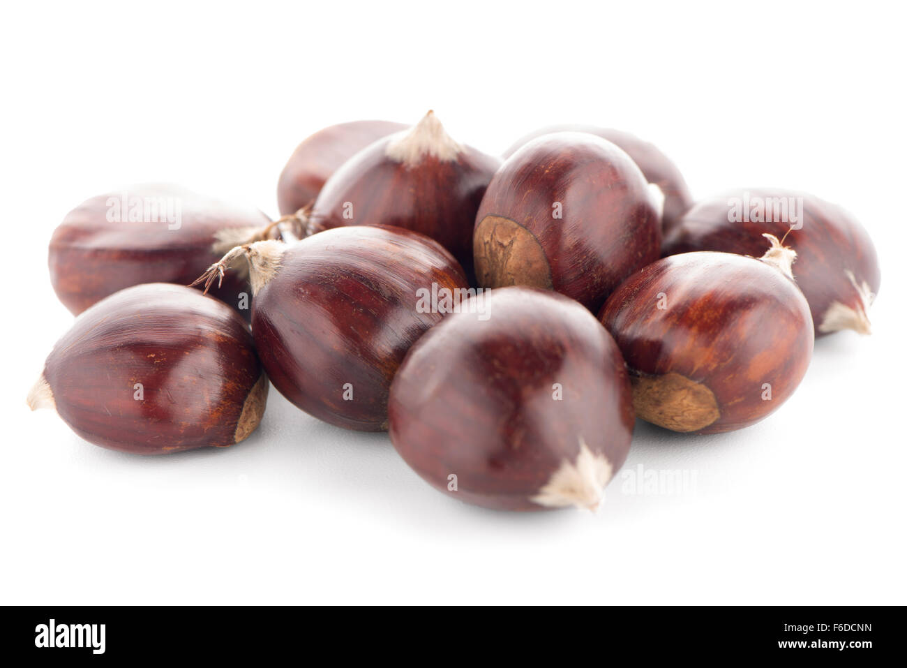 Chestnuts with shell isolated on white background Stock Photo - Alamy