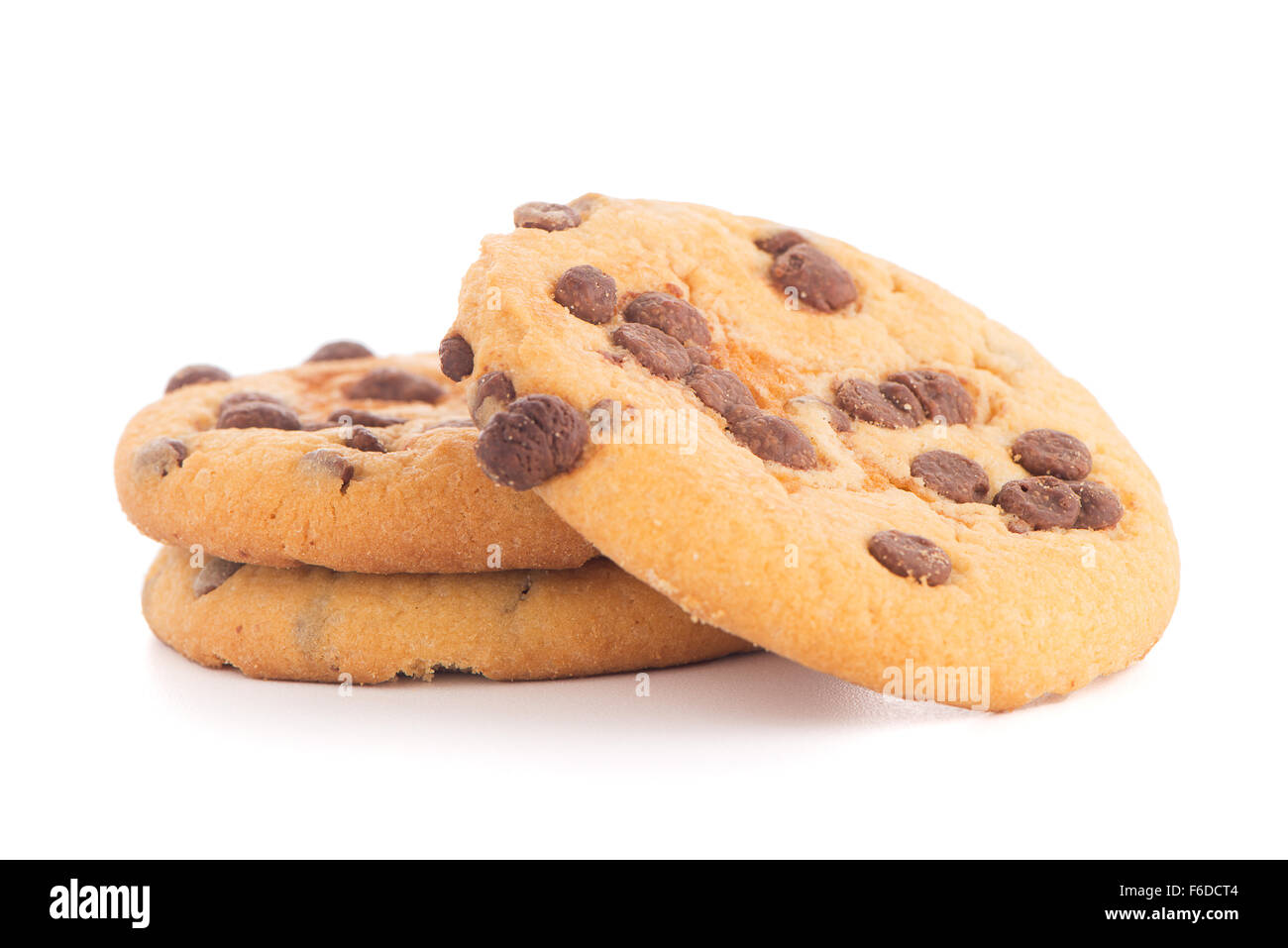 Stack of chocolate cookies isolated on white background Stock Photo - Alamy