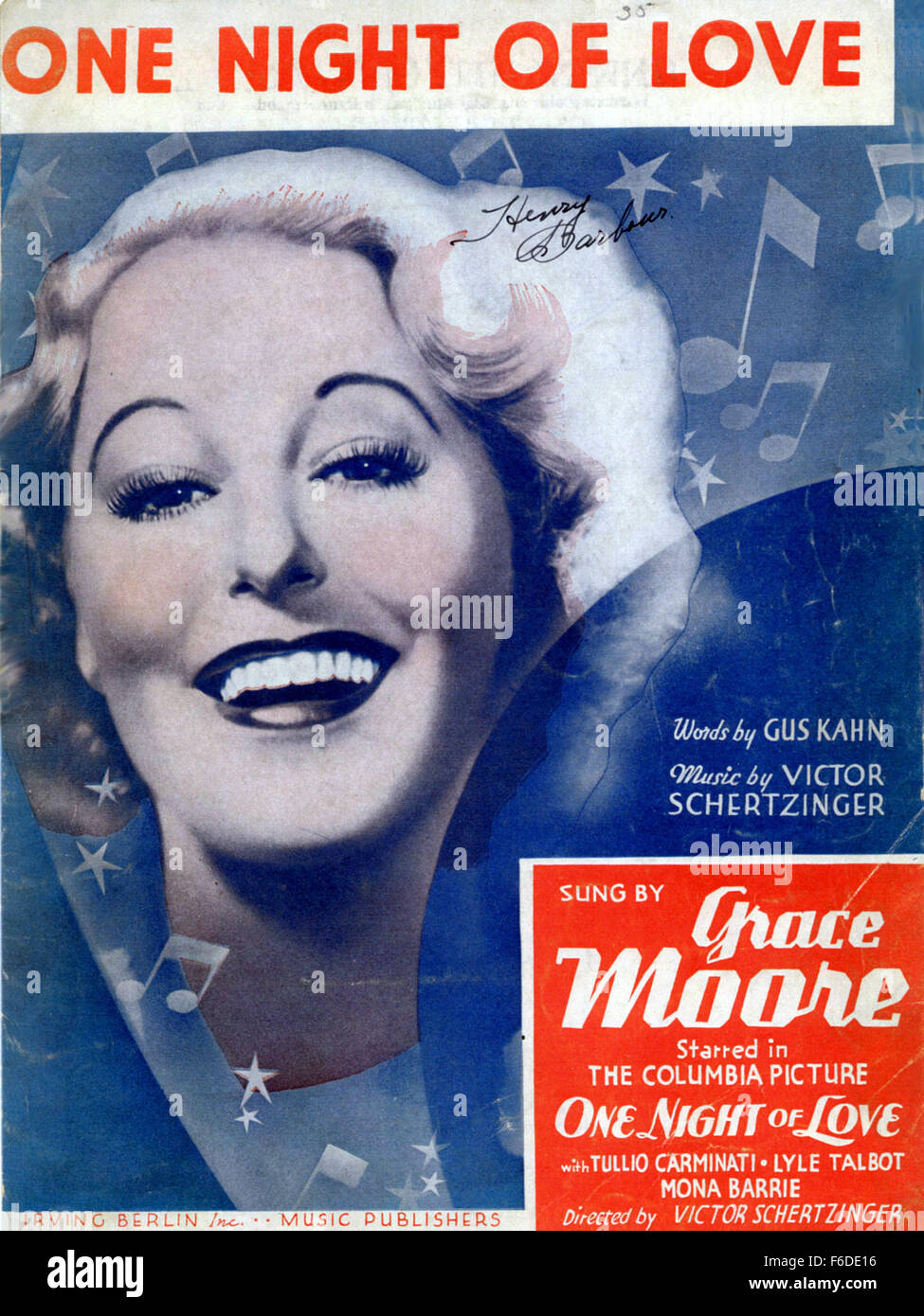 RELEASED: Sep 05, 1934 - Original Film Title: One Night of Love ...