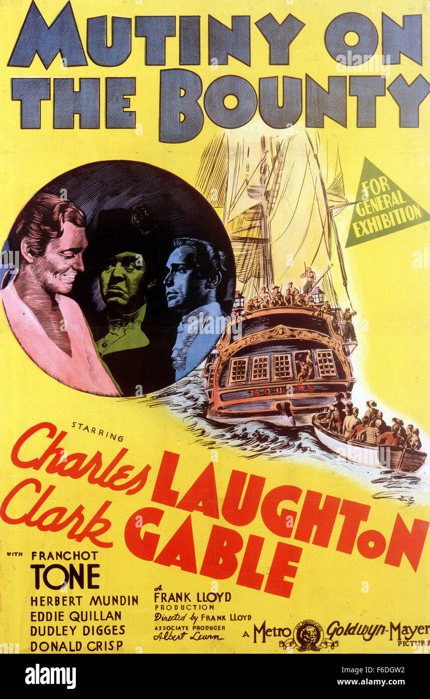 RELEASE DATE: November 22, 1935. MOVIE TITLE: Mutiny on the Bounty ...