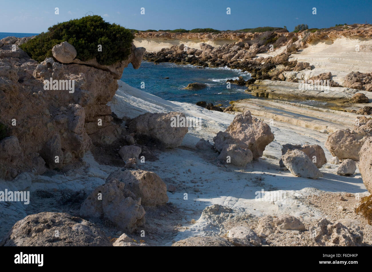Rock formations at Coral Bay, Cyprus Stock Photo - Alamy
