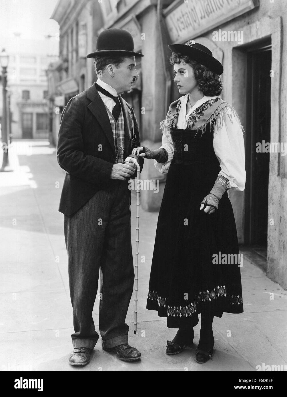 Jan. 1, 1940 - Charlie Chaplin and Paulette Goddard on-set of the Film ...