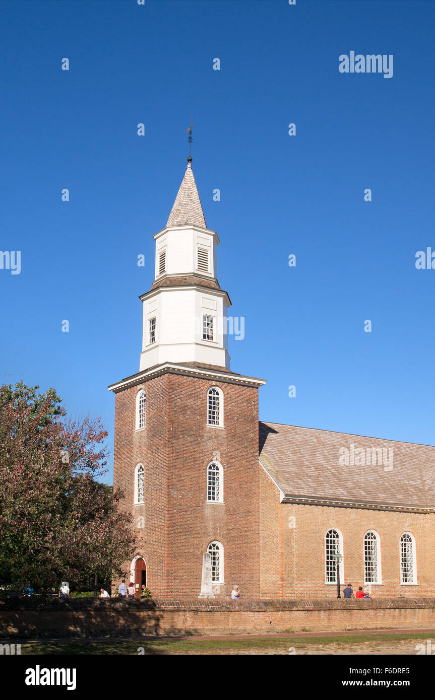 Bruton parish church, Colonial Williamsburg, Virginia, USA Stock Photo ...