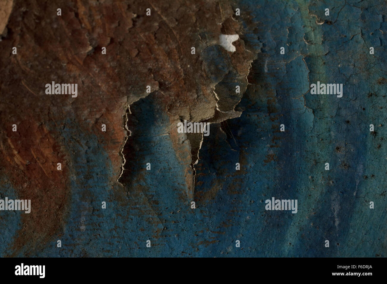 Macro on the broken wallpainting textures layer from the decrepit ...