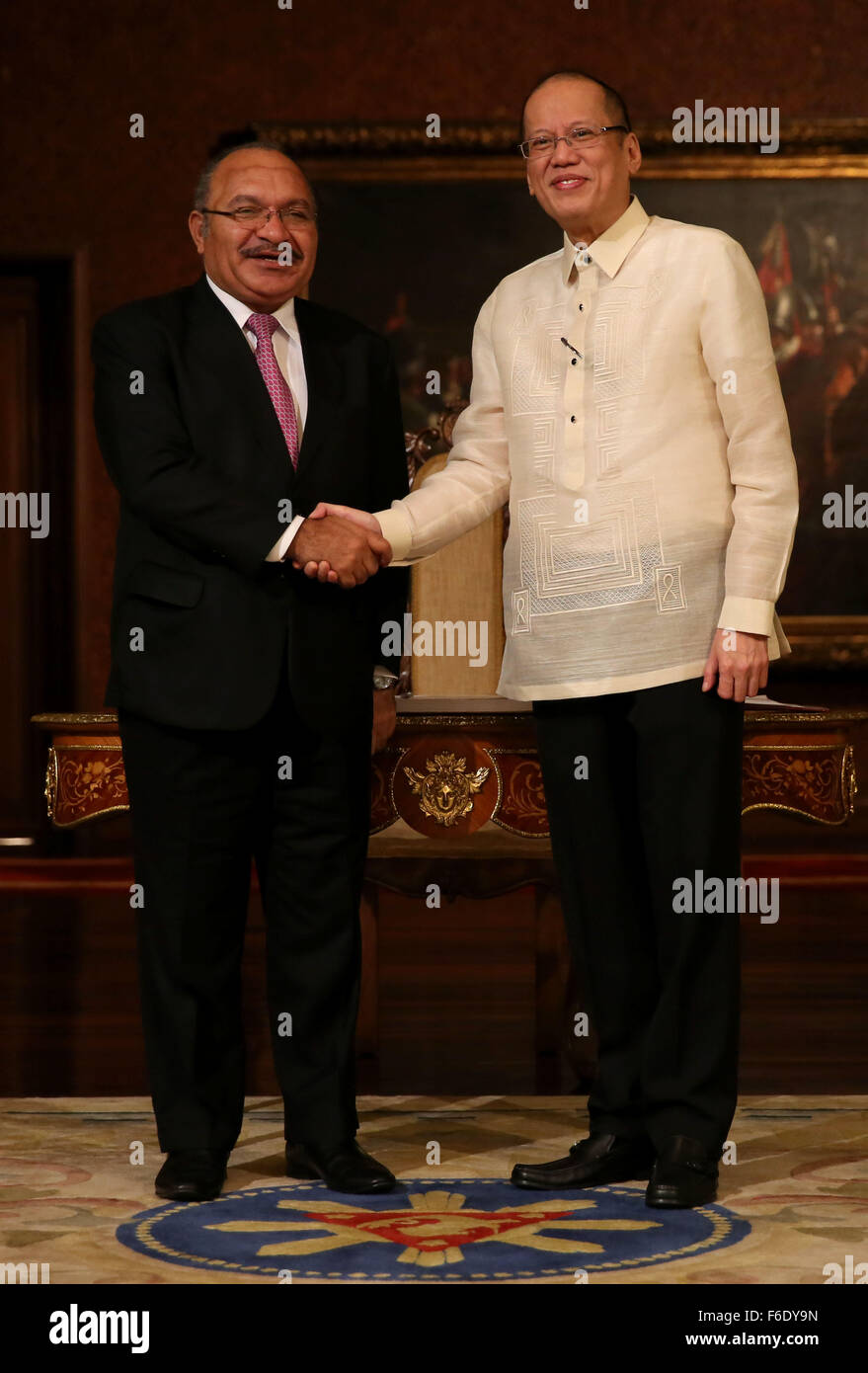 Philippines. 16th Nov, 2015. President Benigno S. Aquino III welcomes ...