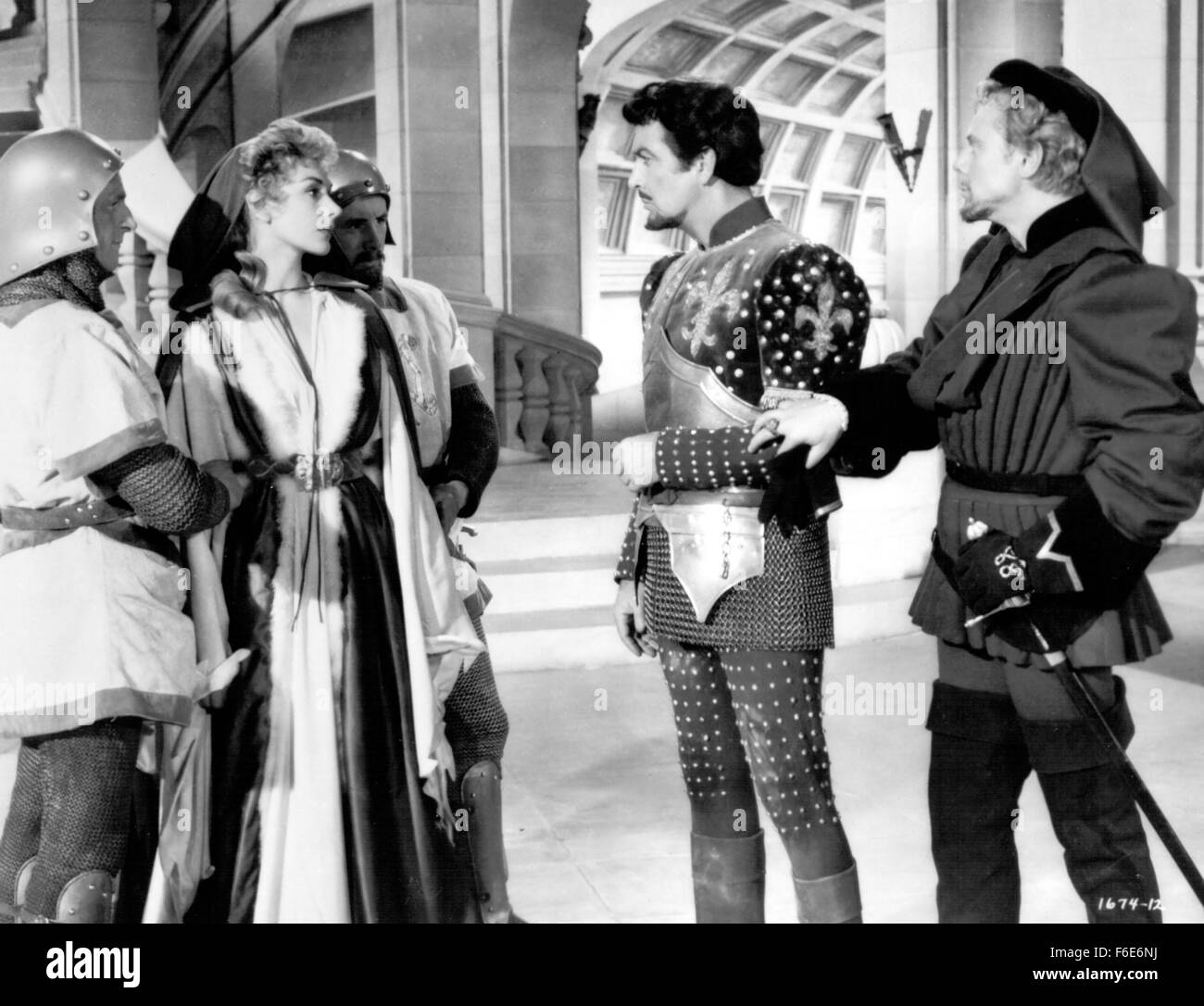 Nov 23, 1955; Hollywood, CA, USA; ROBERT TAYLOR (center) as Quentin ...