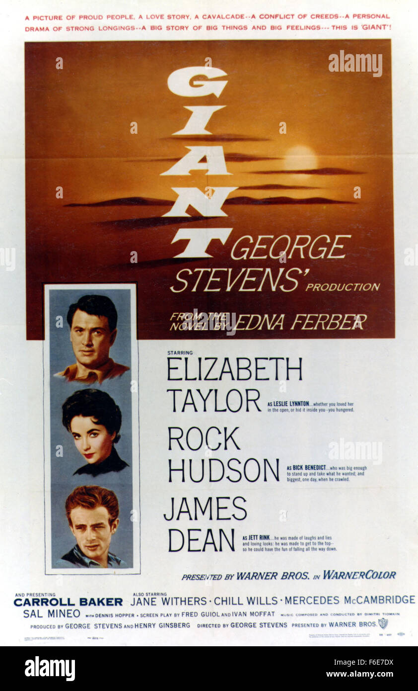 RELEASE DATE: November 24, 1956. MOVIE TITLE: Giant. STUDIO: Giant ...