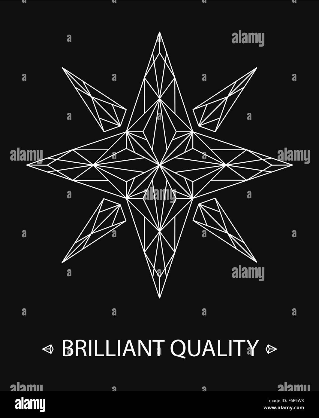 Diamond star vector logo Black and White Stock Photos & Images - Alamy