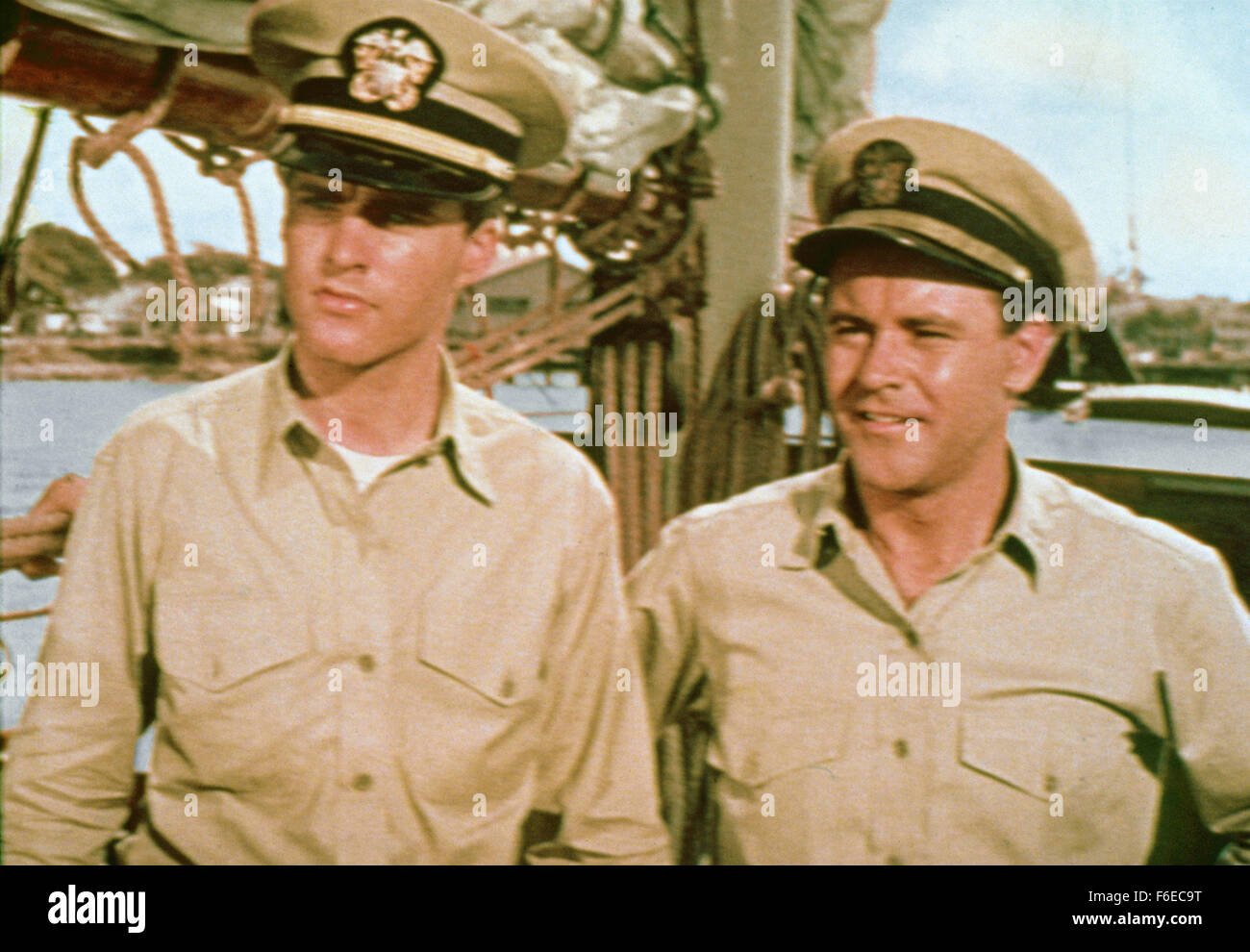 Dec 31, 1960; Kauai, HI, USA; JACK LEMMON (right) as Lt. Rip Crandall ...