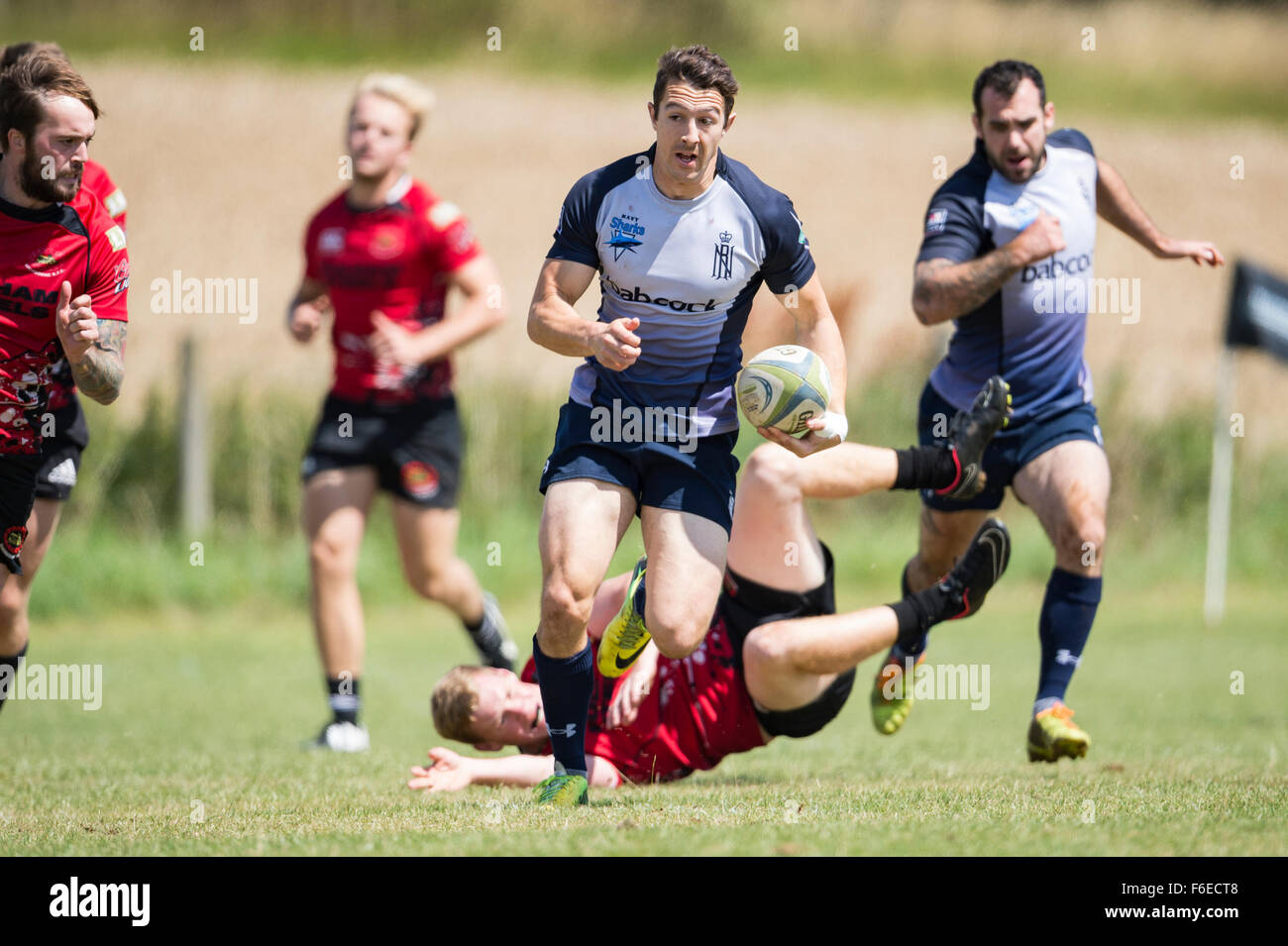 Royal Navy Sharks rugby player on the rampage Stock Photo - Alamy