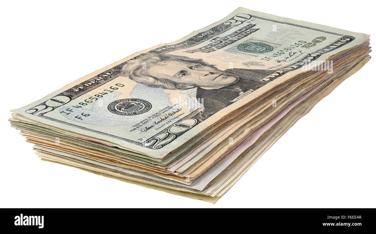 Twenty Dollar Bill Stack