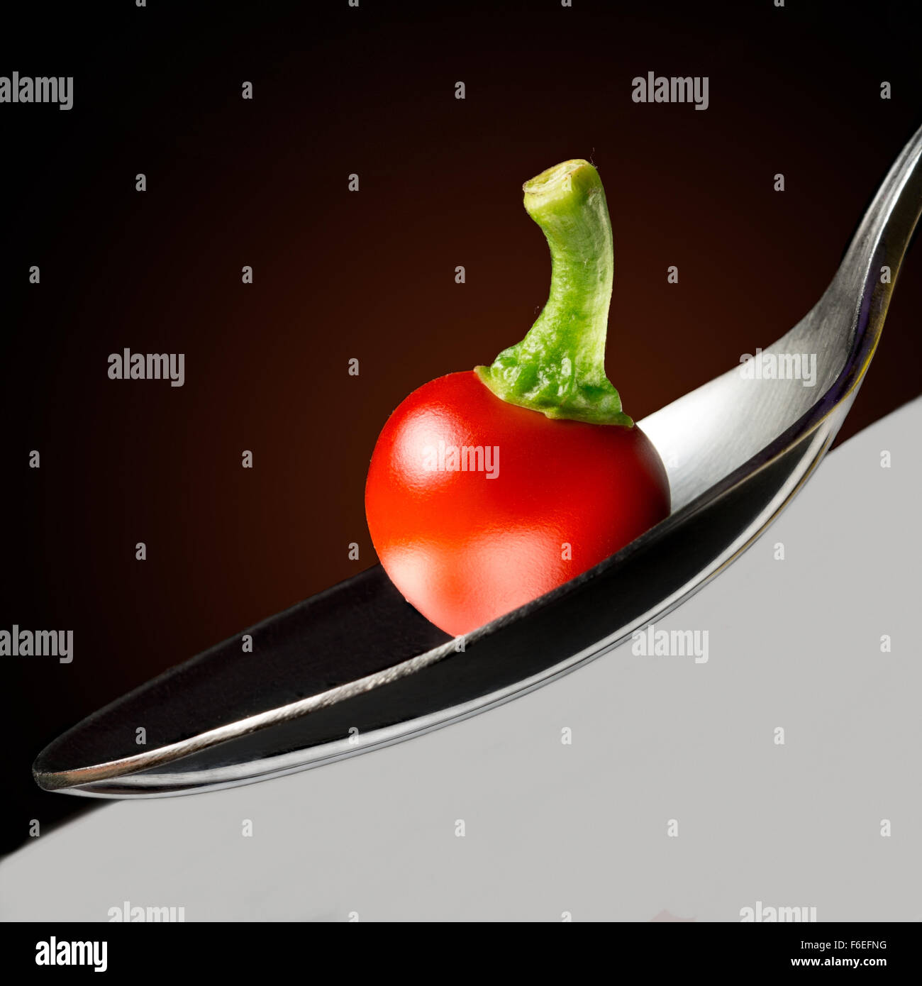 Spoon silver red hot aroma ingredient hi-res stock photography and ...