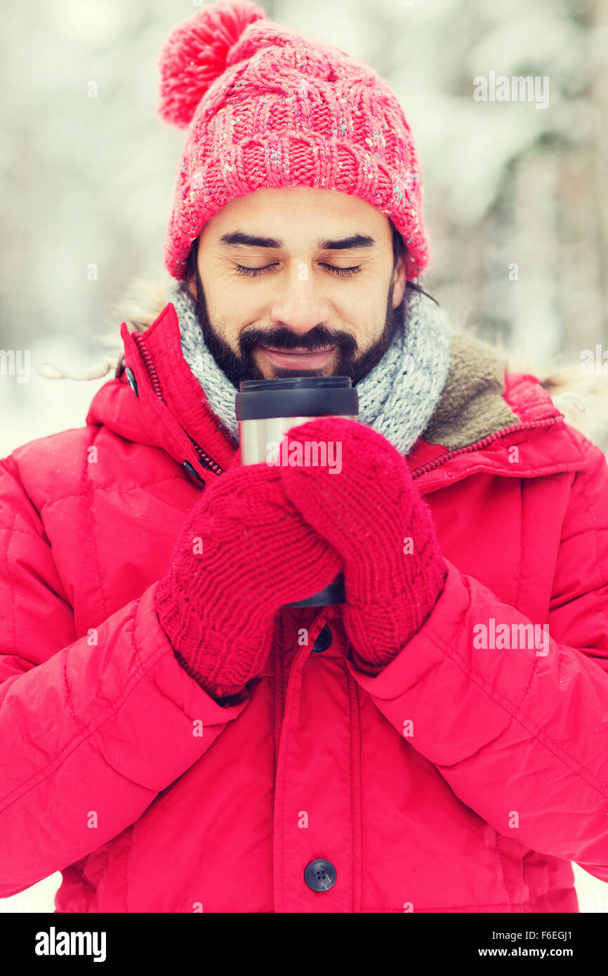 Young latin man smelling cup hi-res stock photography and images - Alamy