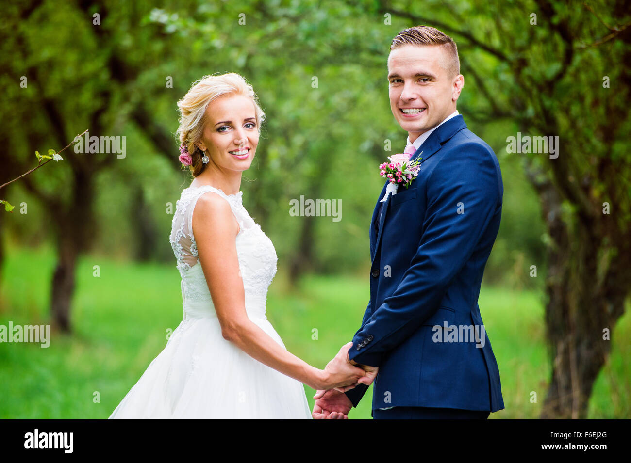 Beautiful wedding couple Stock Photo - Alamy