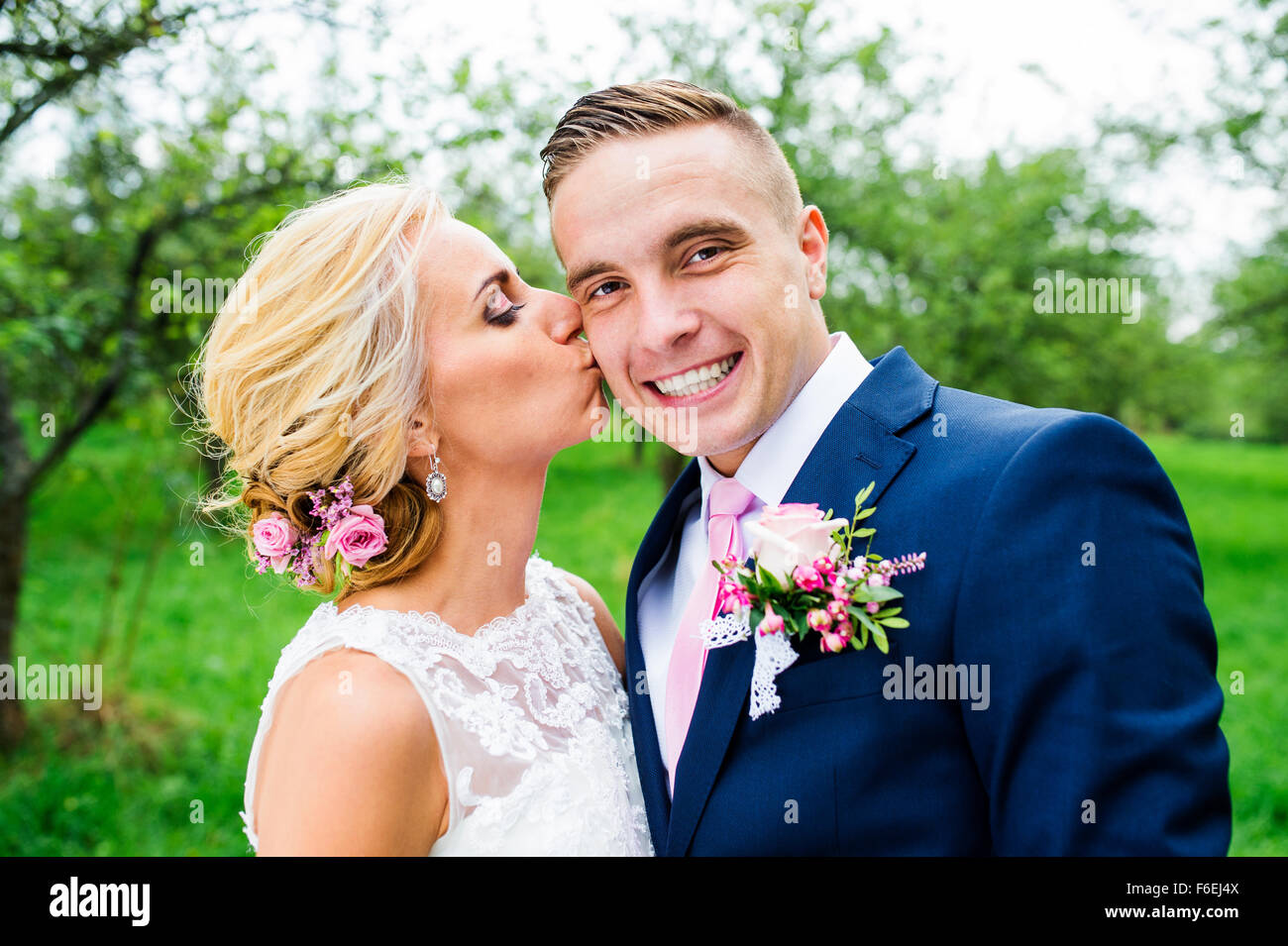Beautiful wedding couple Stock Photo - Alamy