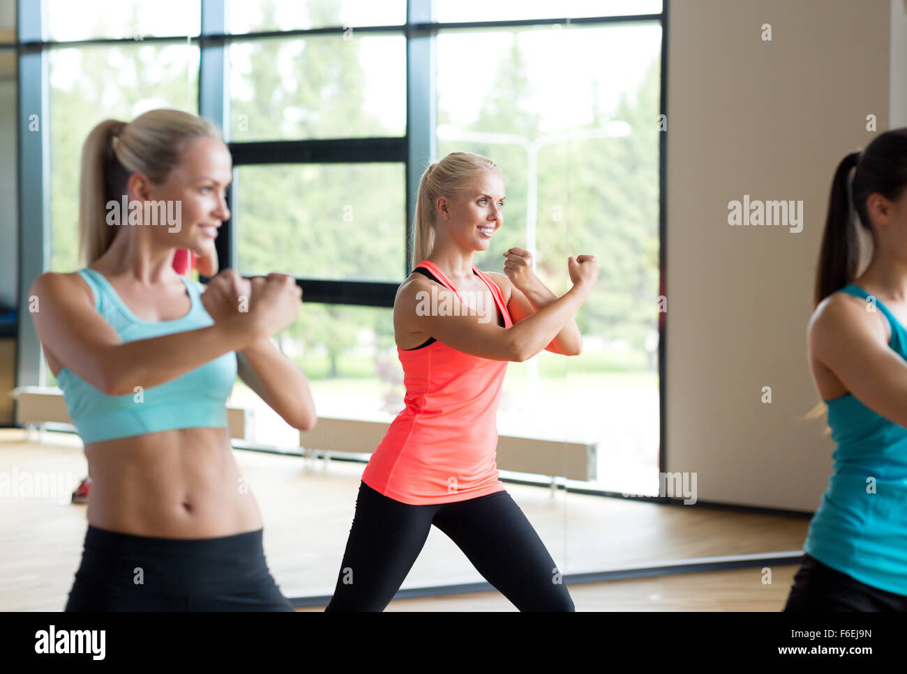group of women working out in gym Stock Photo - Alamy