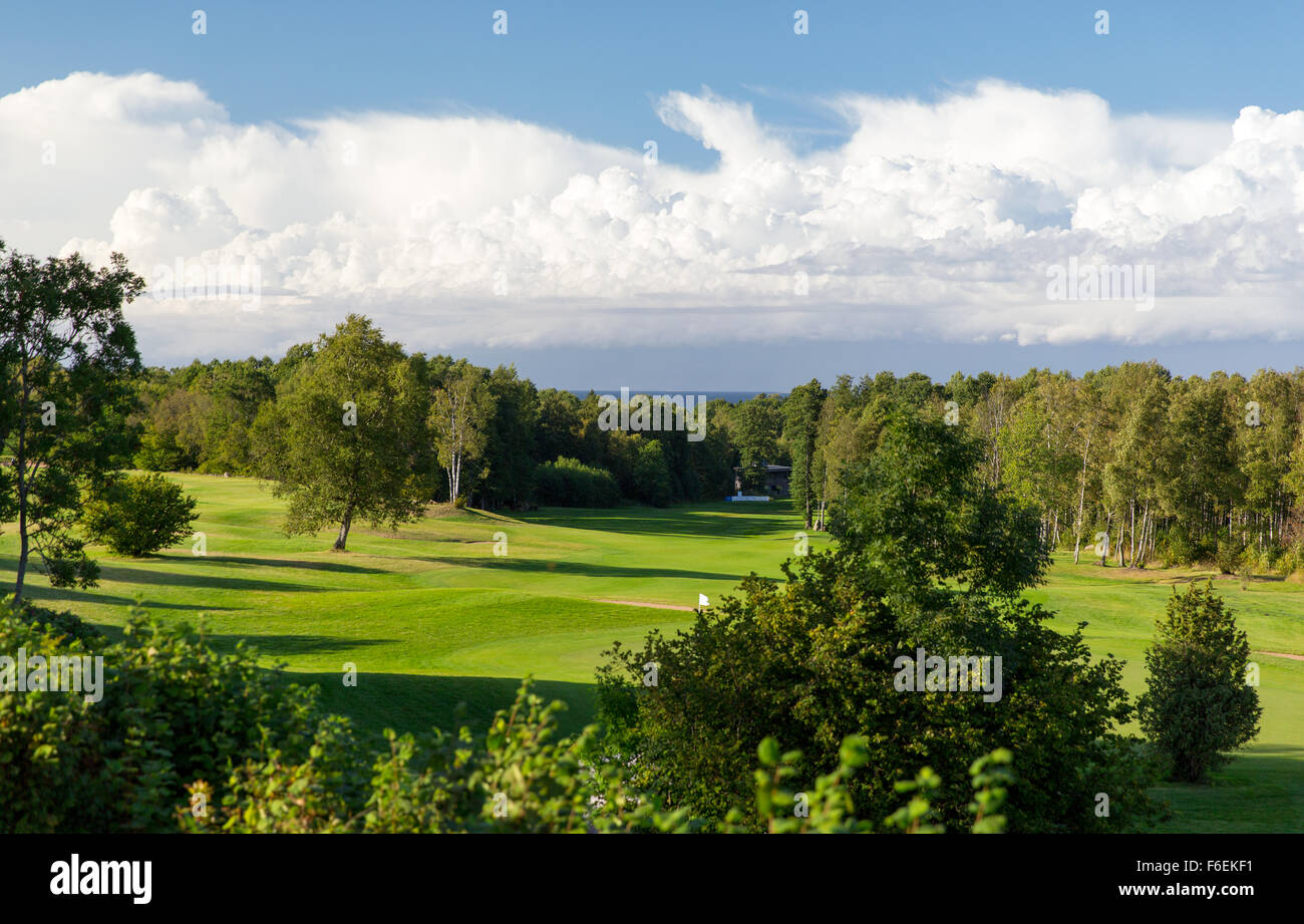 natural landscape with golf field or course view Stock Photo - Alamy