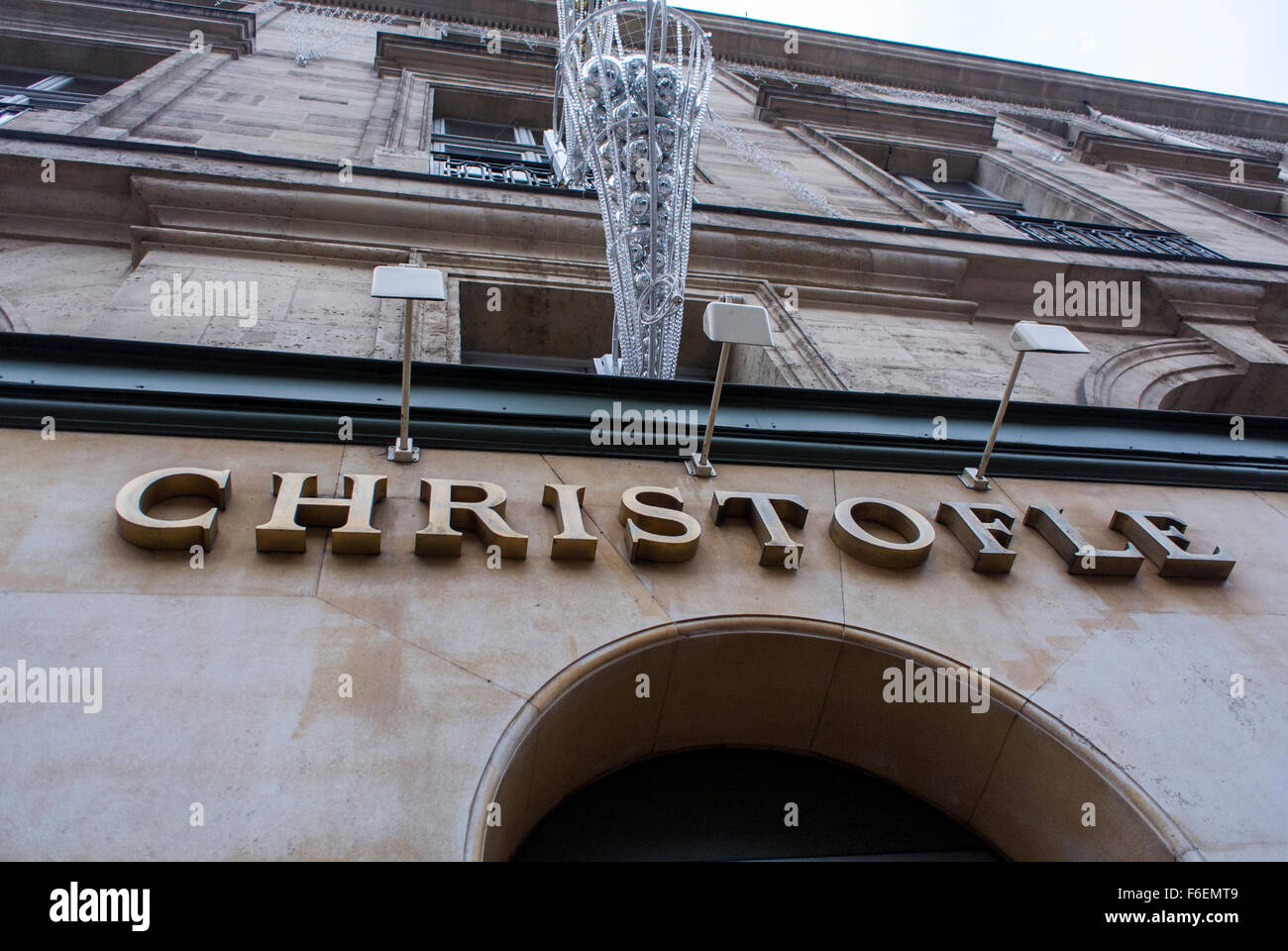 Paris, France, Sign, Outside Luxury Housewares Store, "Chrisofle", Sign ...