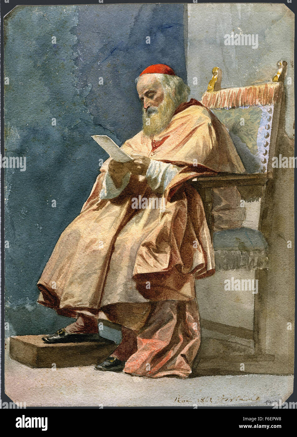 Marià Fortuny - The Cardinal Stock Photo - Alamy