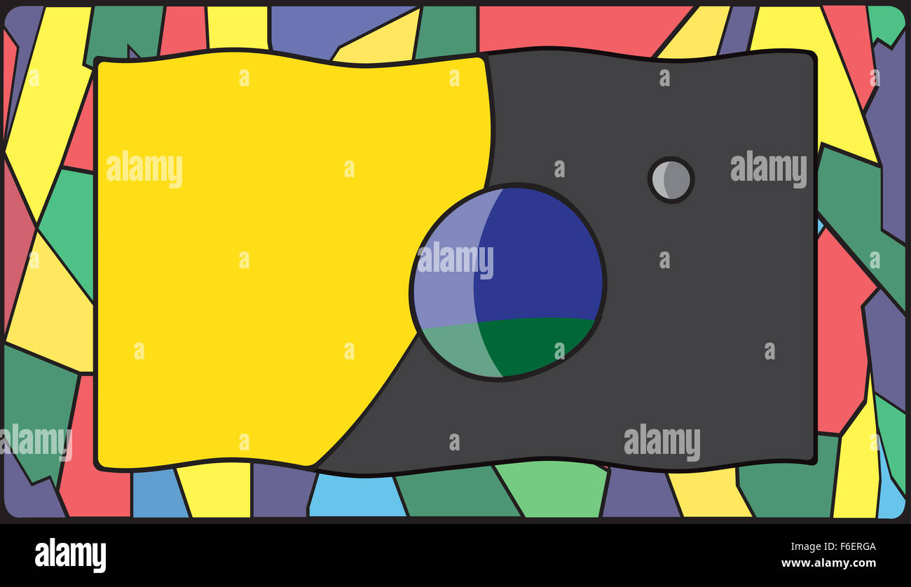 A planet Earth flag design on a stained glass window Stock Photo - Alamy