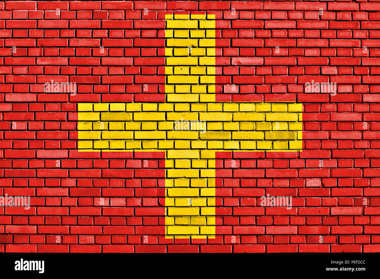 flag of Ancona painted on brick wall Stock Photo - Alamy