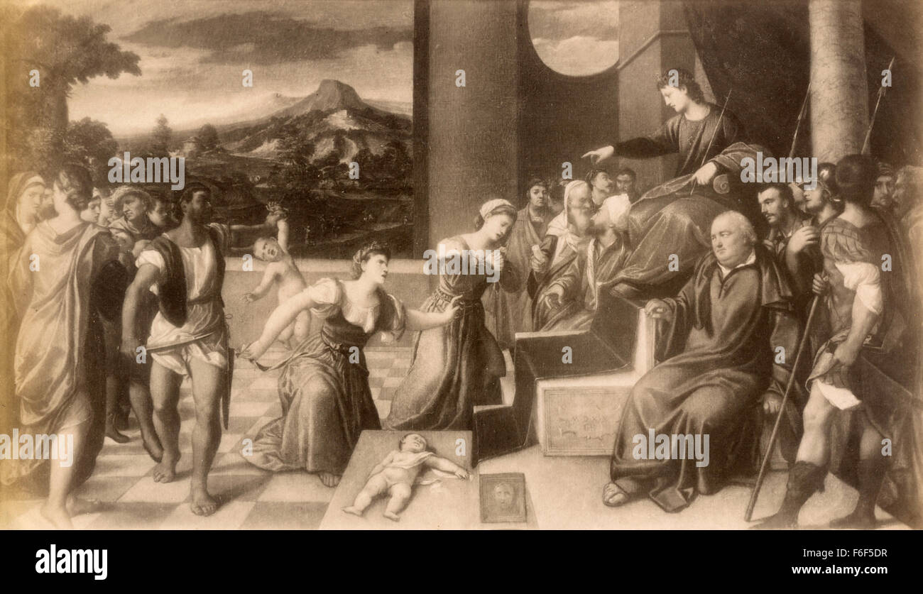Judgment of Solomon, painting by Bonifacio Stock Photo - Alamy