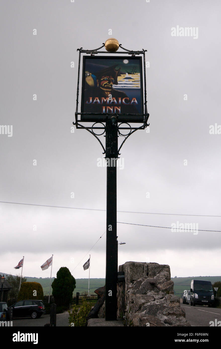 Jamaica Inn Pub Sign Bodmin Moor Cornwall England UK Stock Photo - Alamy