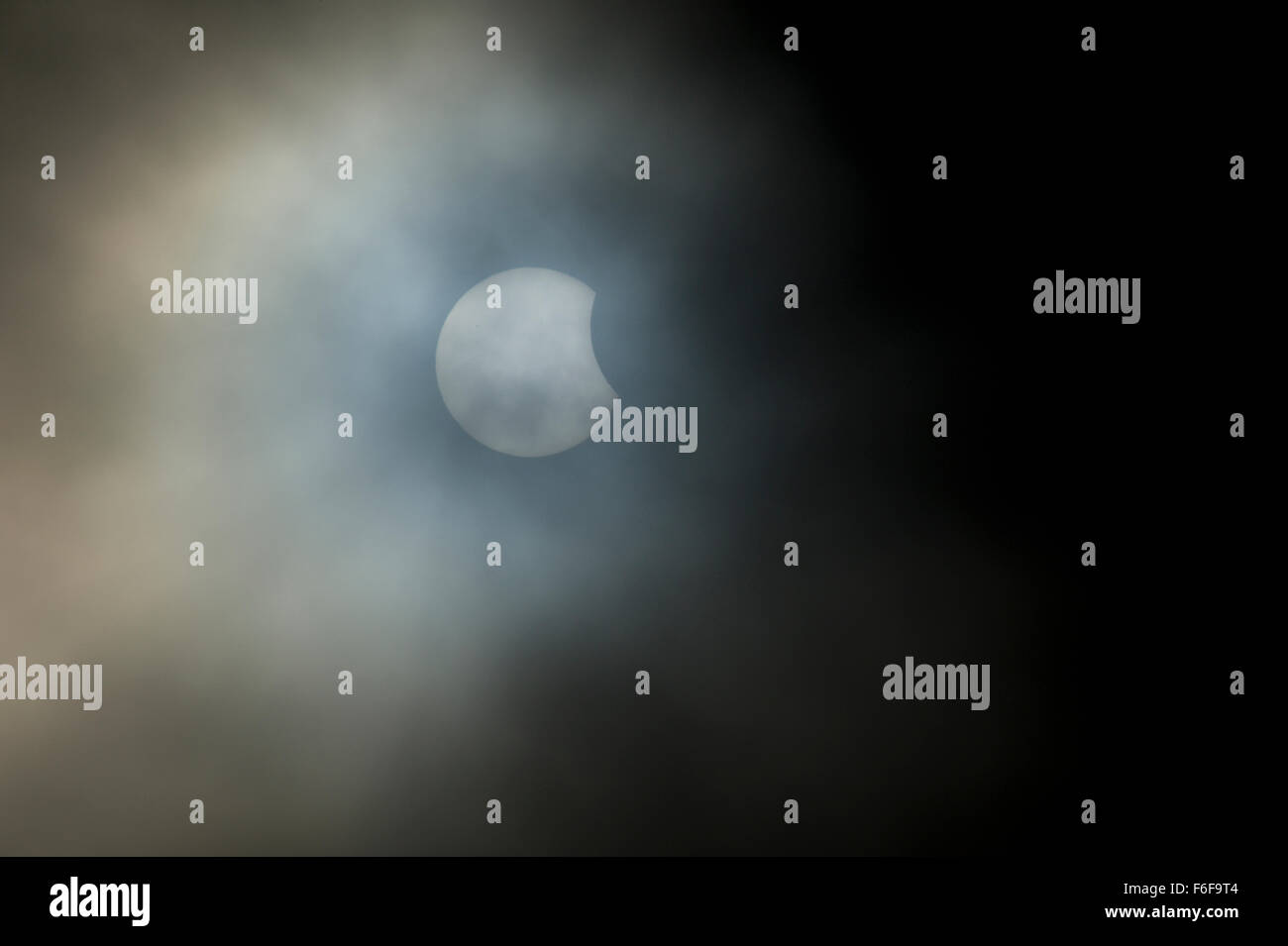 Solar eclipse photographed in a remote part of the scottish highlands ...