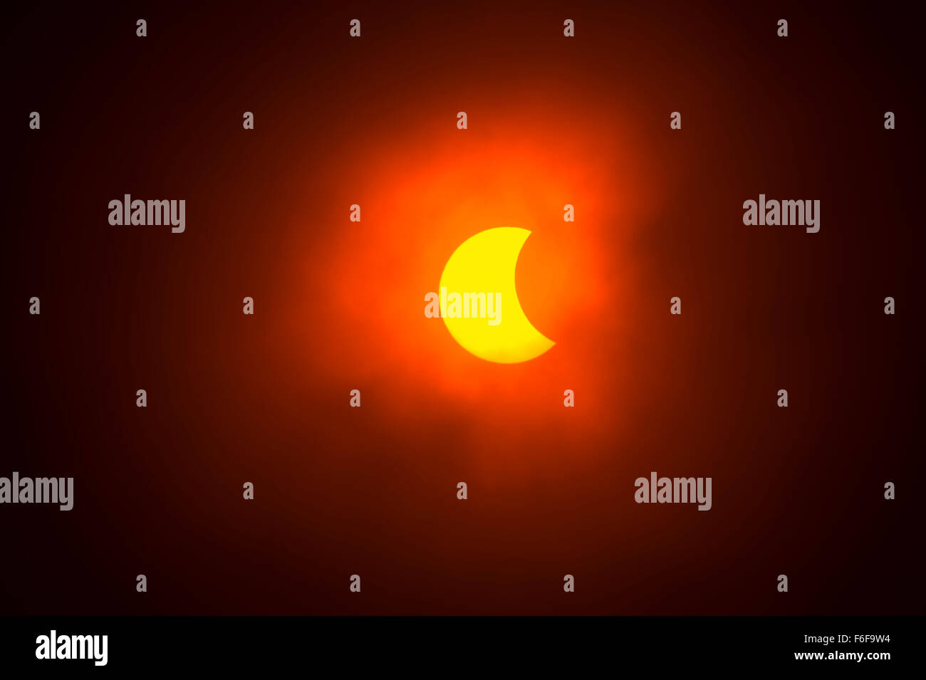Solar eclipse photographed in a remote part of the scottish highlands ...