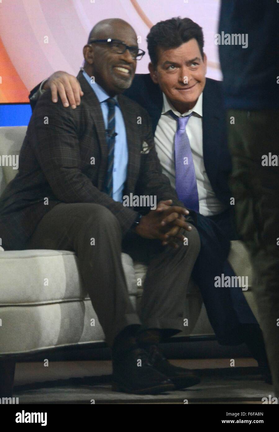 New York, NY, USA. 17th Nov, 2015. Charlie Sheen, Al Roker in ...