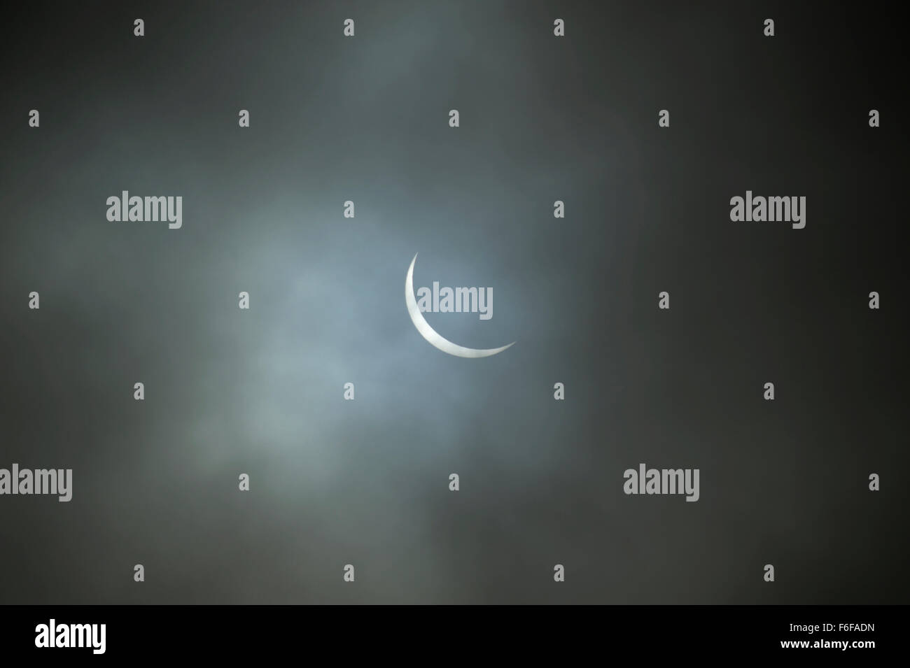 Solar eclipse photographed in a remote part of the scottish highlands ...