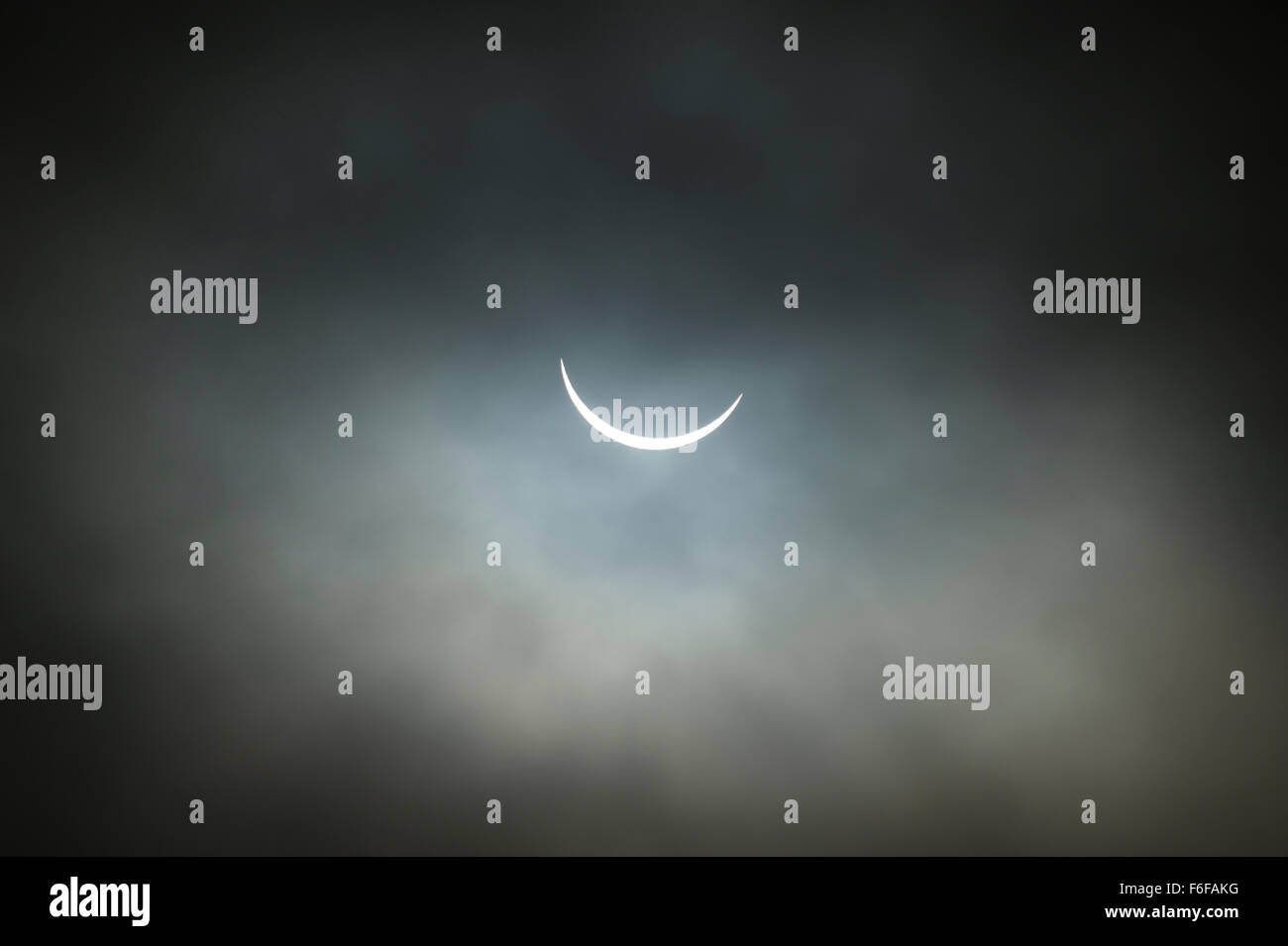 Solar eclipse photographed in a remote part of the scottish highlands ...