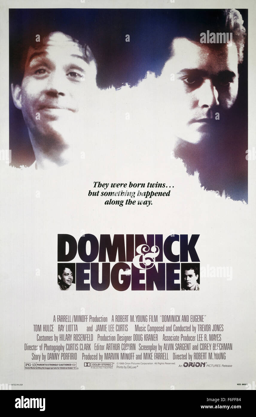 RELEASE DATE: March 18, 1988. MOVIE TITLE: Dominick and Eugene. STUDIO ...