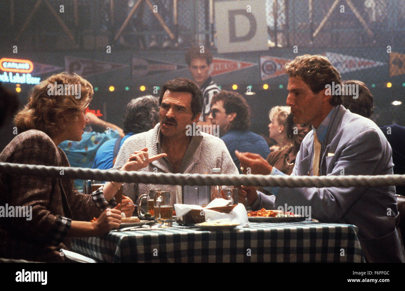 Apr 06, 1988; Hollywood, CA, USA; KATHLEEN TURNER, BURT REYNOLDS and ...