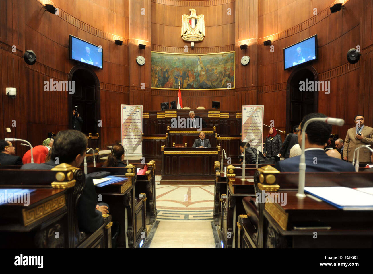 Cairo, Egypt. 17th Nov, 2015. Newly members of the Egyptian ...