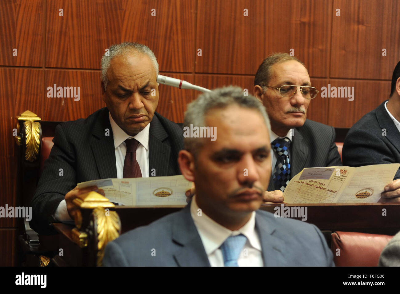 Cairo, Egypt. 17th Nov, 2015. Newly members of the Egyptian ...