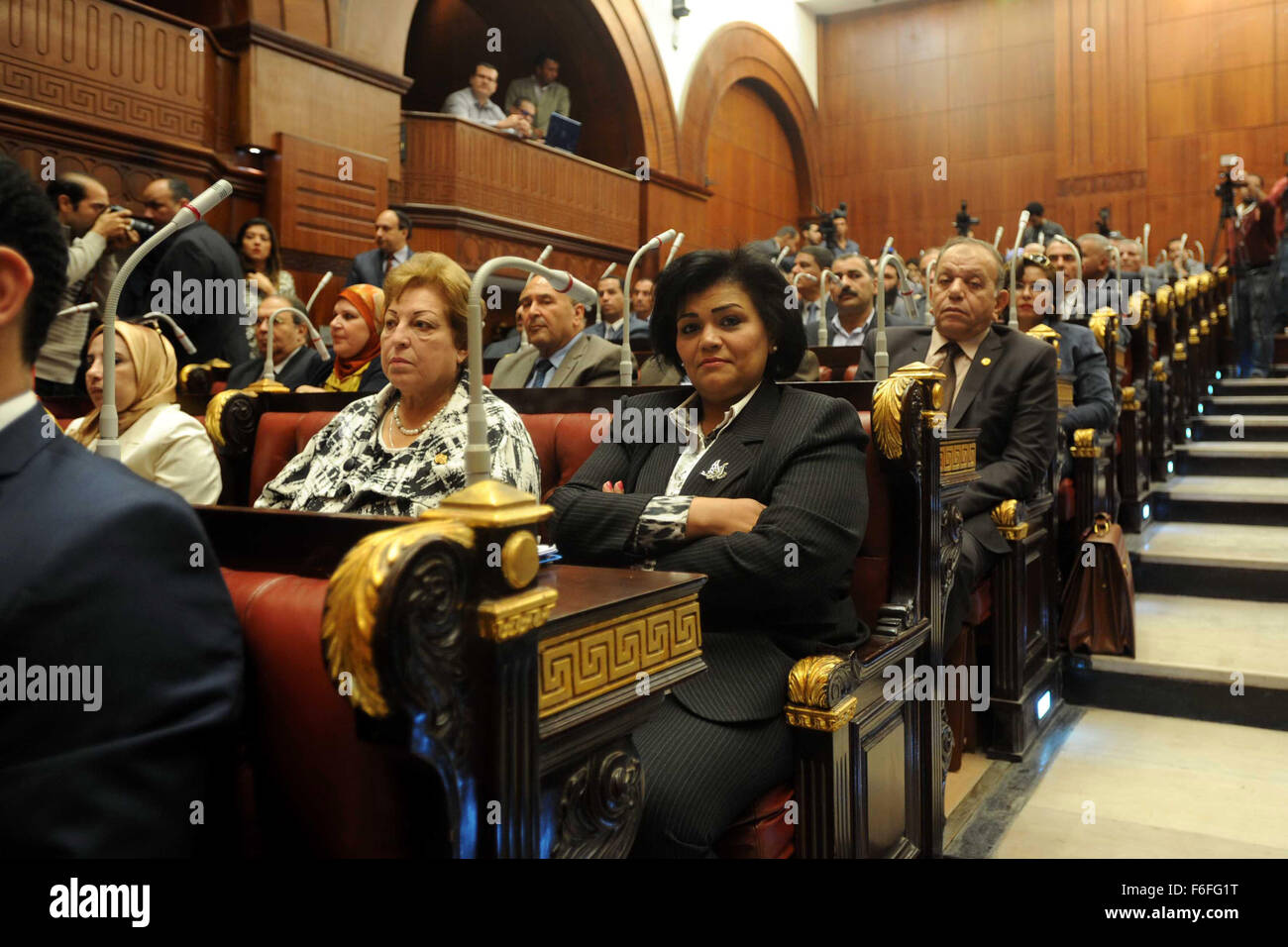 Cairo, Egypt. 17th Nov, 2015. Newly members of the Egyptian ...