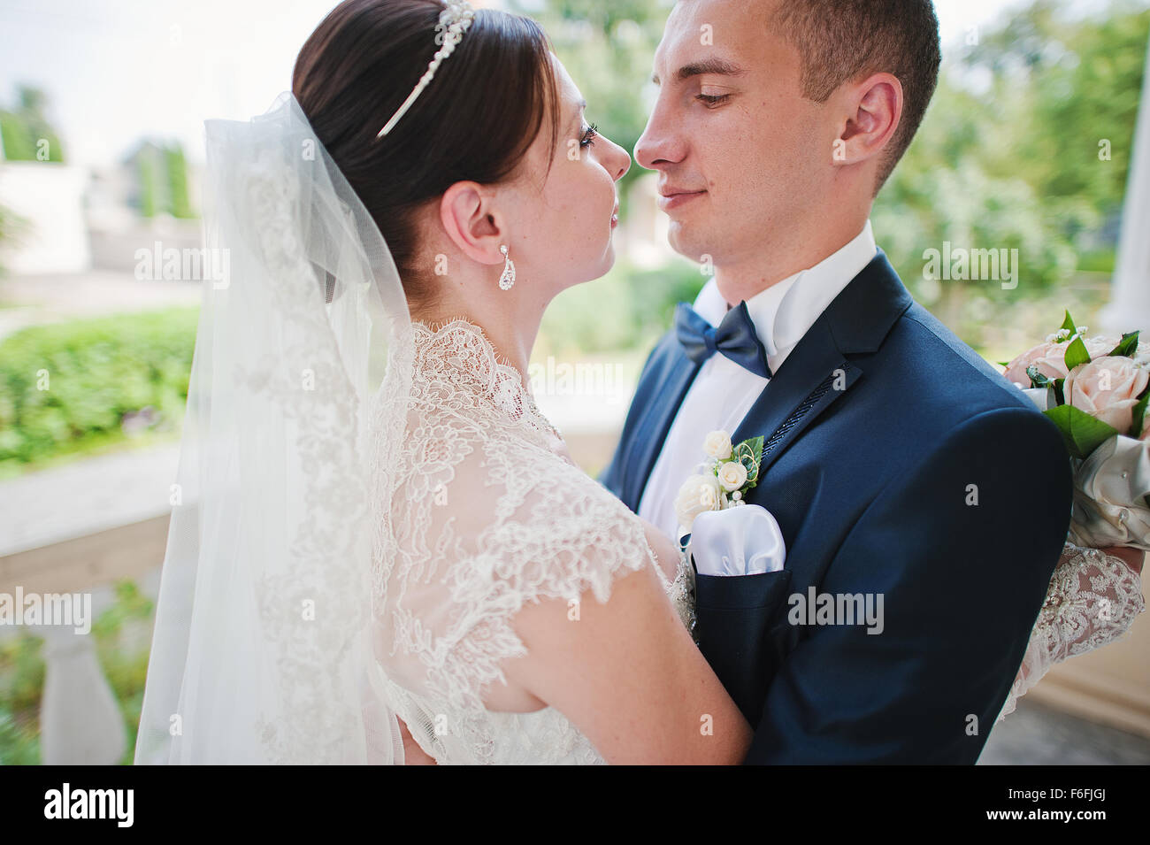 wedding couple close up Stock Photo - Alamy