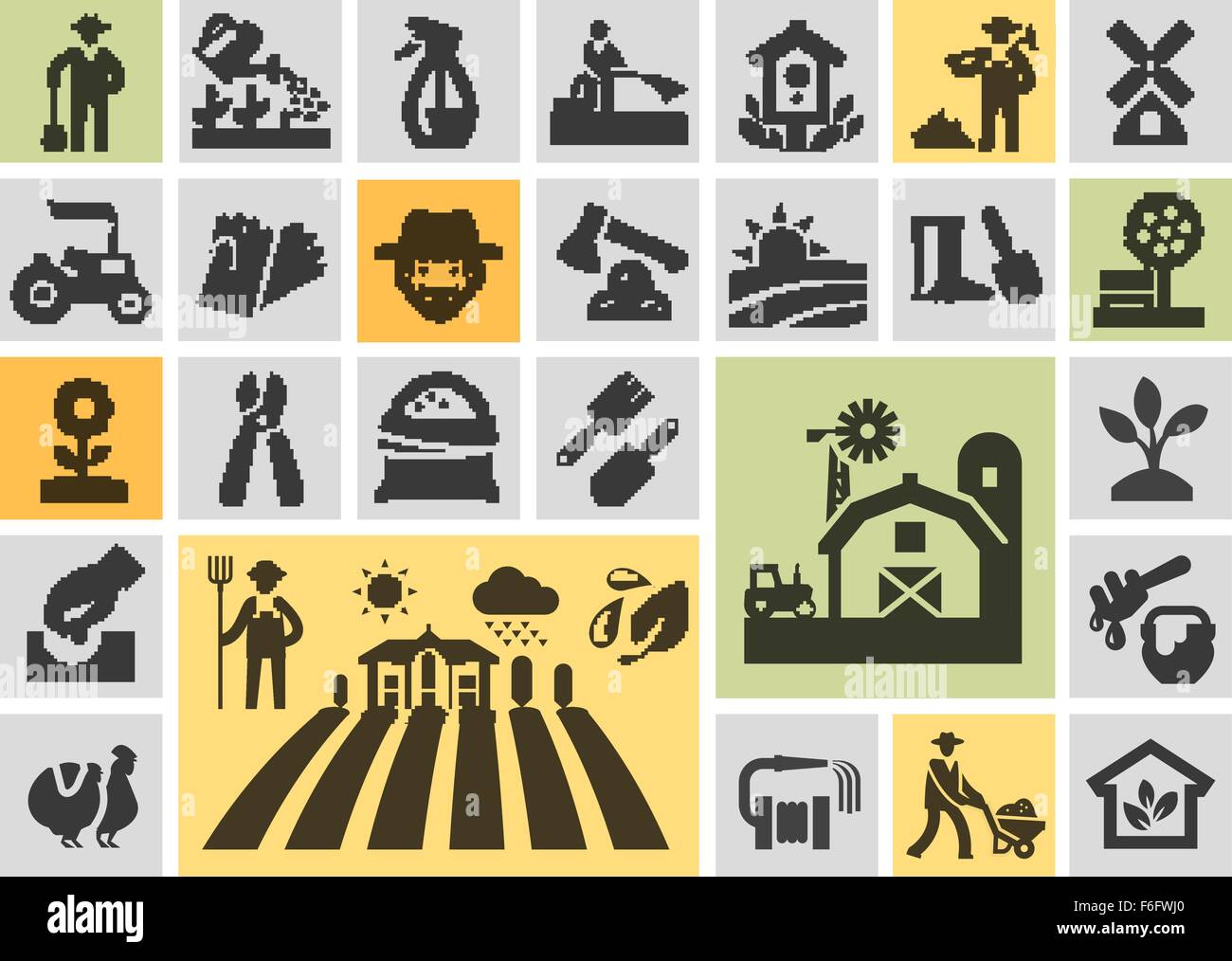 farm icons set Stock Vector Image & Art - Alamy