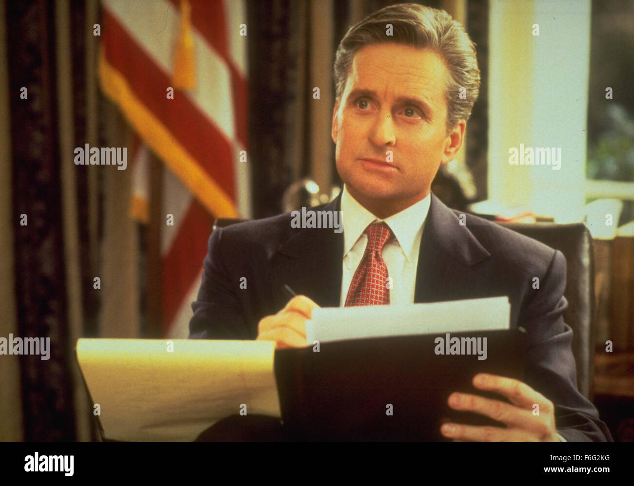 Nov 17, 1995; Los Angeles, CA, USA; Actor MICHAEL DOUGLAS as President ...